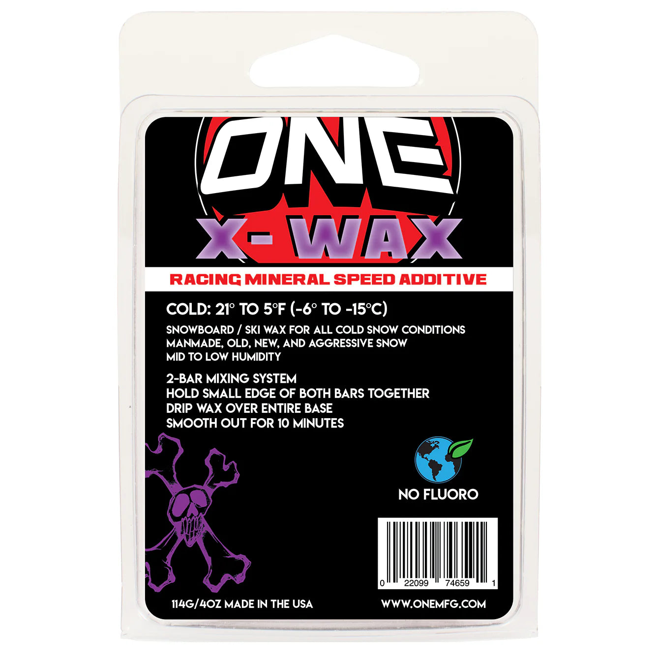 One-Ball X-Wax 114 G Cold Racing Mineral Speed Additive Wax – Ski ...